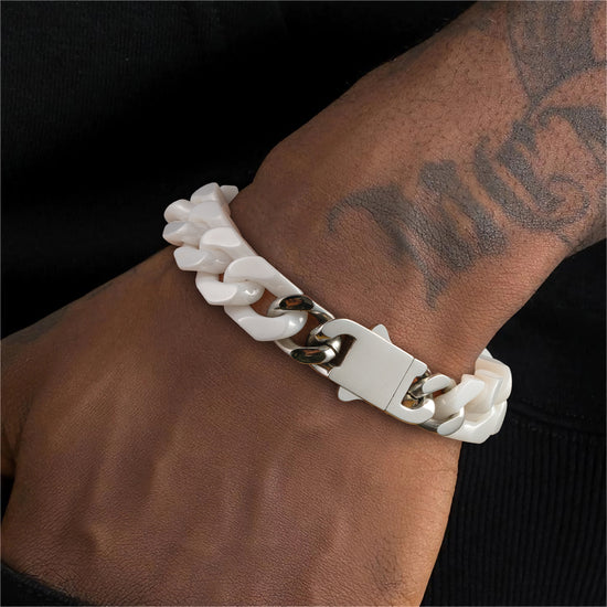 Chunky Cuban Ceramic Bracelet – LUXUJEWELRY